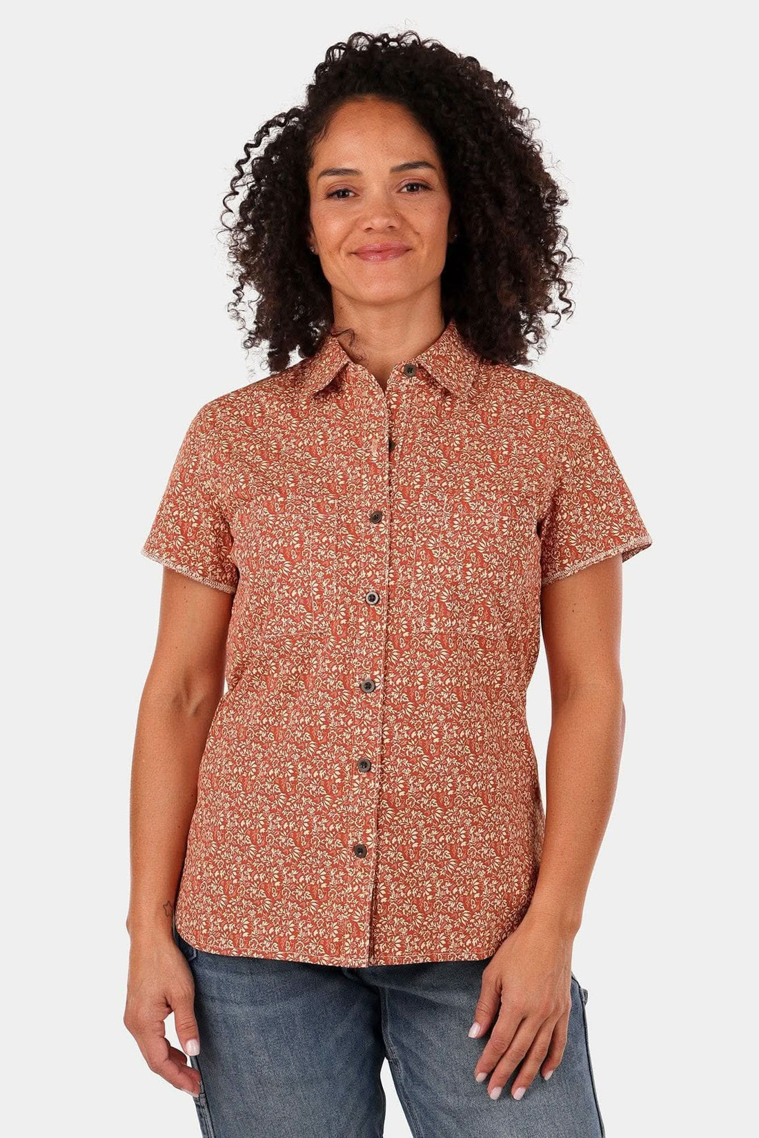 Carver Work Shirt | Women’s Stretch Button-Up Short Sleeve Shirt ...