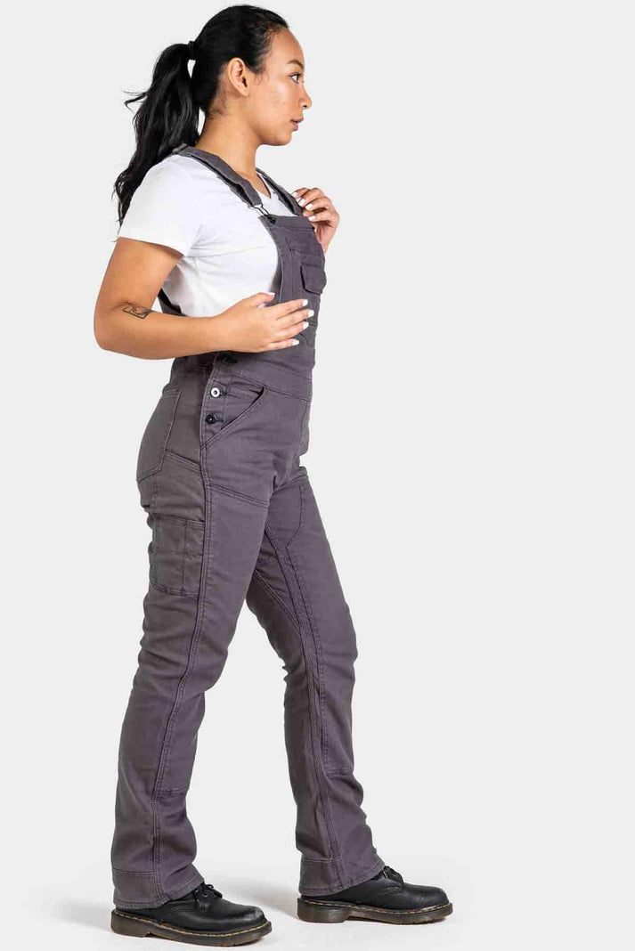 Freshley Overalls For Women in Grey Canvas | Dovetail Workwear