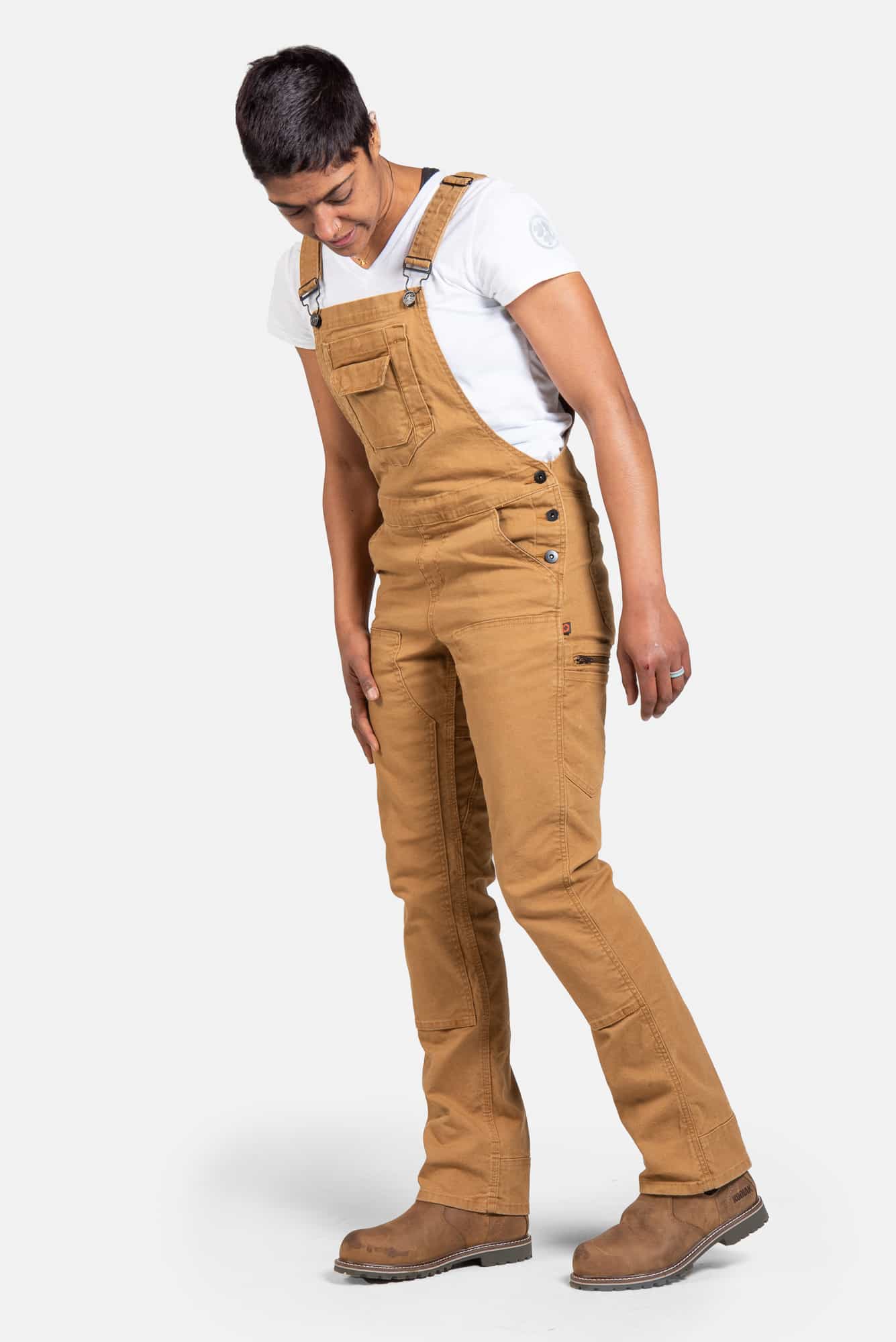 Freshley Overalls For Women in Saddle Brown Canvas | Dovetail Workwear
